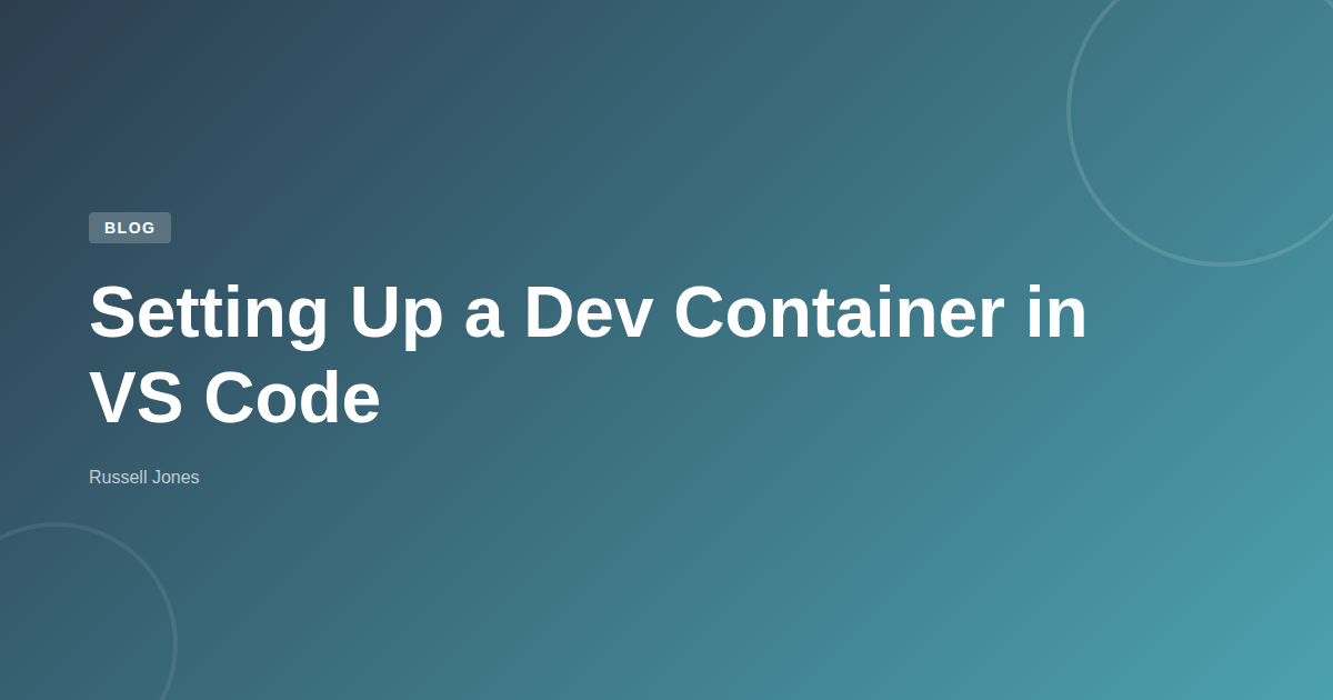 Setting Up a Dev Container in VS Code | Web Developer Blog